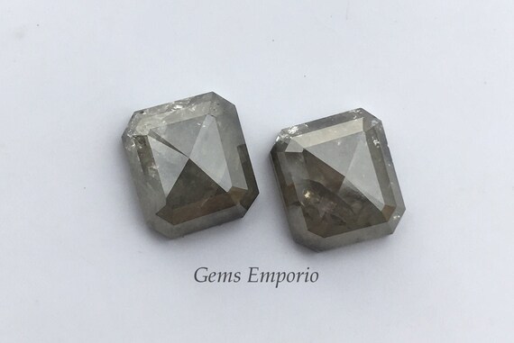 Natural Grey Diamond Octagon Shape Size 9.1x8.1 mm Wt 6.51 | Etsy