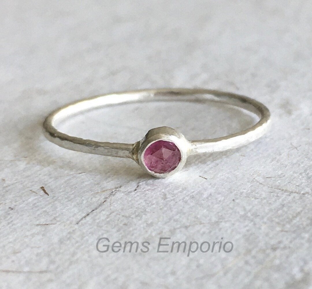 Pink Tourmaline Ring, October Birthstone Ring, Alternate Engagement ...