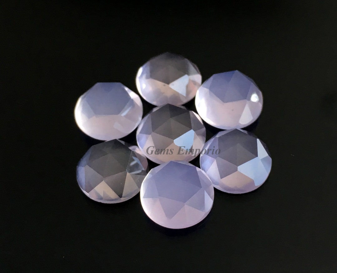Rose Quartz 8 Mm Rose Cut Round Cabochons / Fine Quality Gems / Priced ...