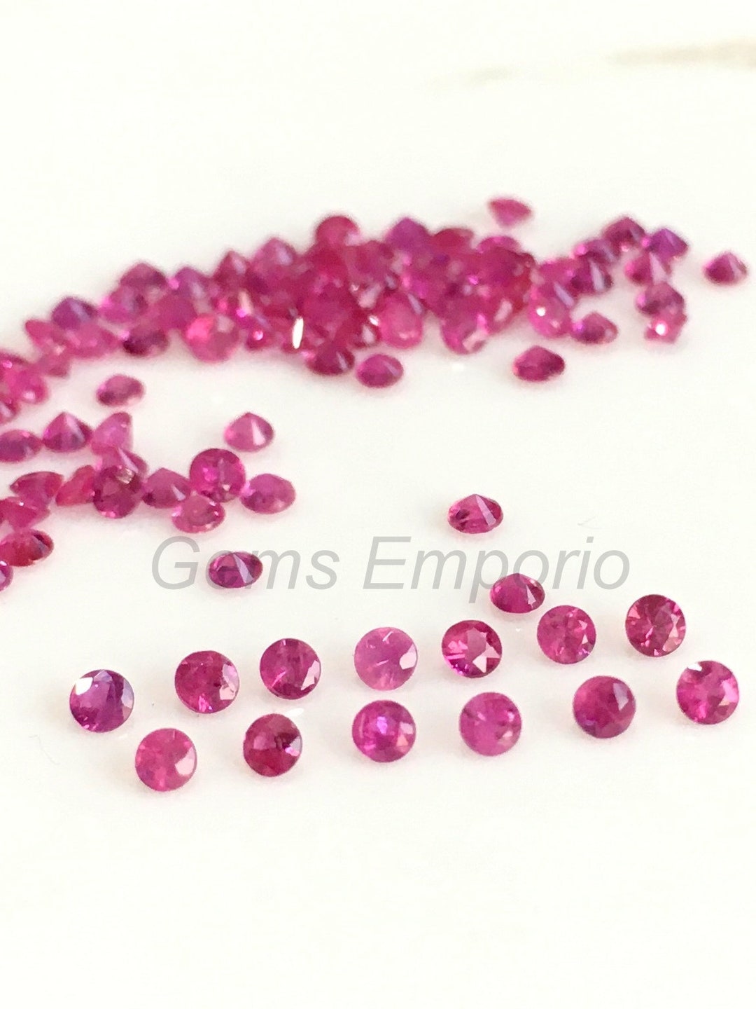 Natural Ruby, Size 1.70-1.80 Mm, Round Faceted Ruby. Fine Quality ...