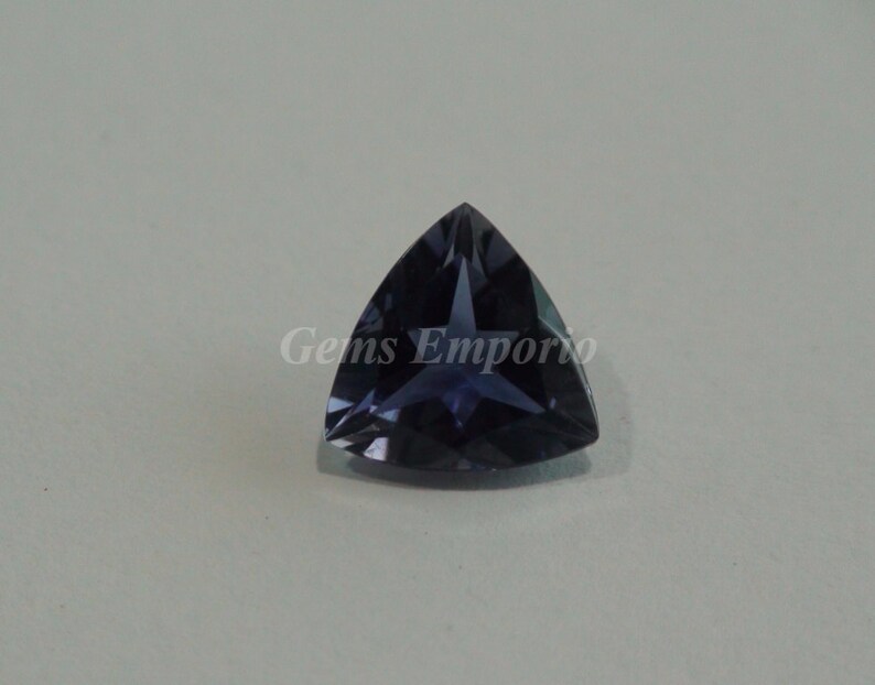 Beautiful Gem Natural Dark Blue Iolite Faceted Trillion 9x9 | Etsy