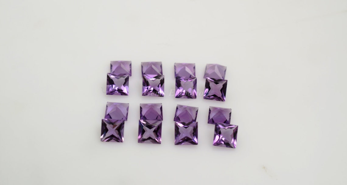 Amethyst Square 8x8 Mm, Princess Cut, Origin Brazil. Sold per Piece. - Etsy