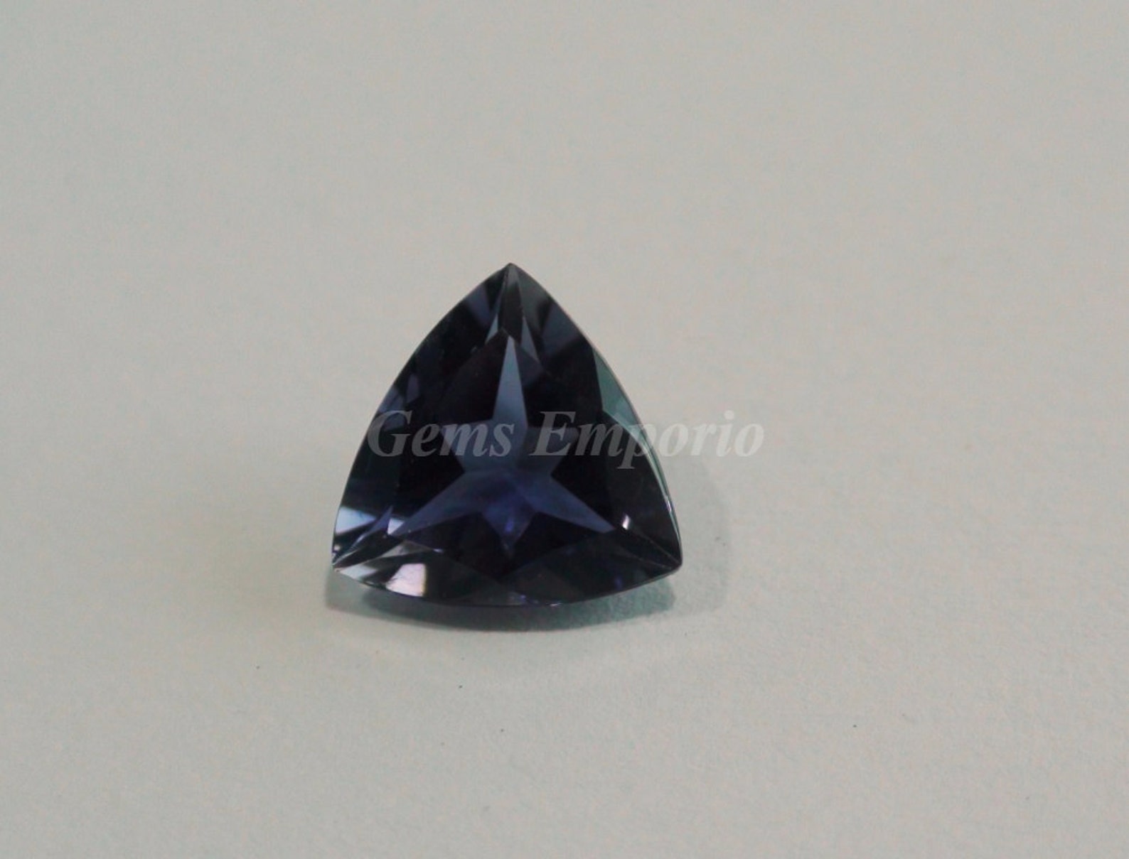 Beautiful Gem Natural Dark Blue Iolite Faceted Trillion 9x9 | Etsy