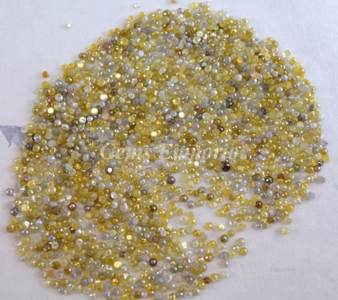 Color Diamonds Old Rose Cut Round/ Multi Color Diamond Rose Cut Size ...