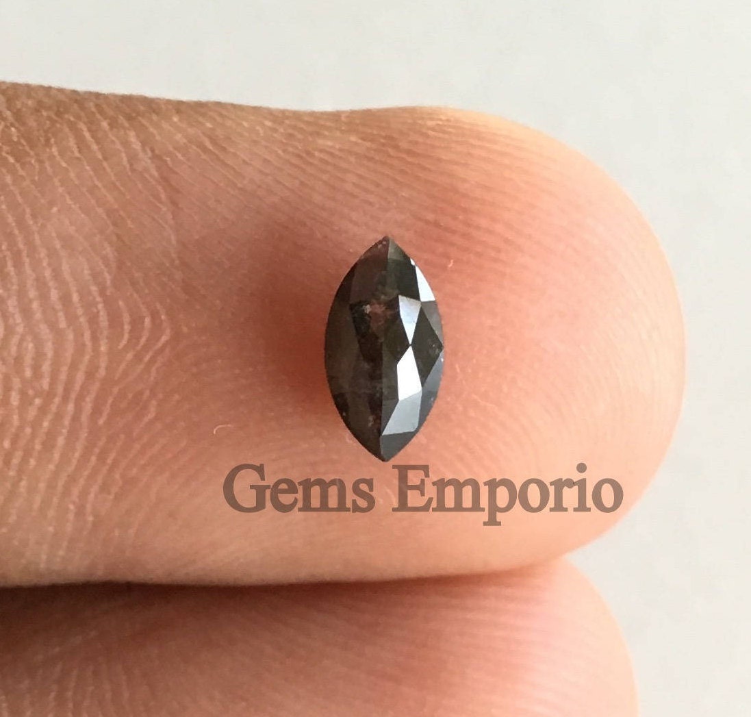 Natural Grey Color Diamond Marquise Shape, Size 6.7x3.5 Mm 0.52 Cts ...