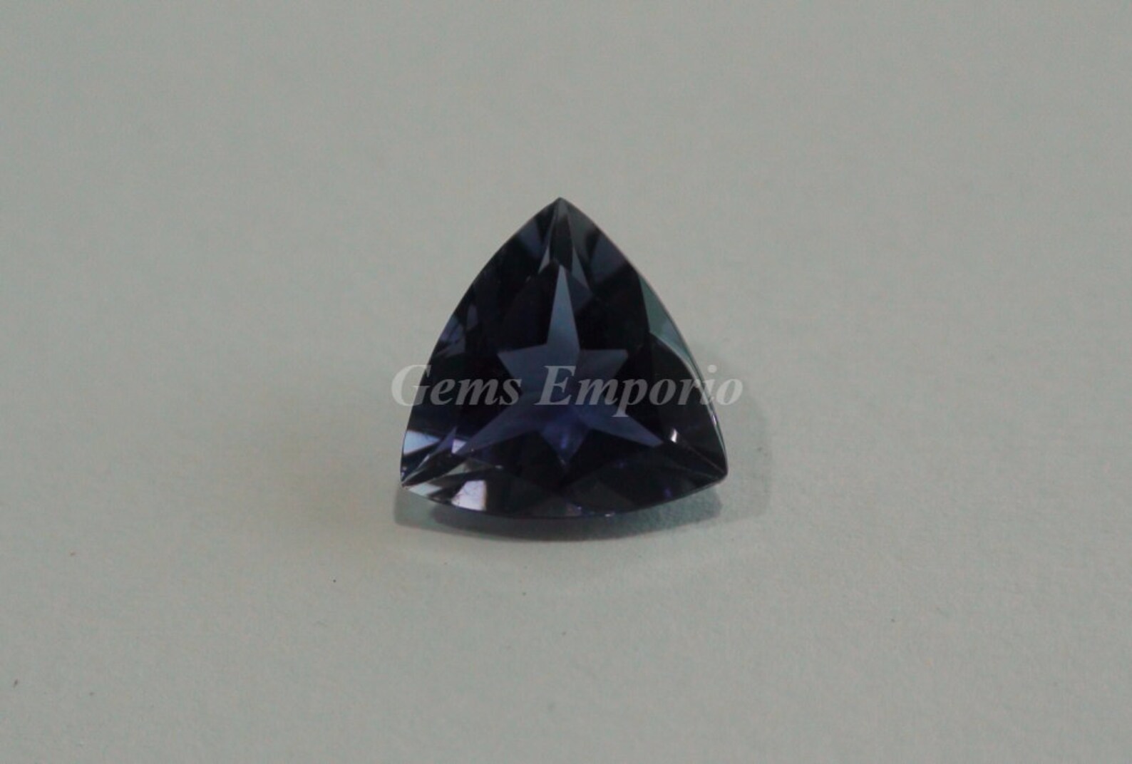 Beautiful Gem Natural Dark Blue Iolite Faceted Trillion 9x9 | Etsy