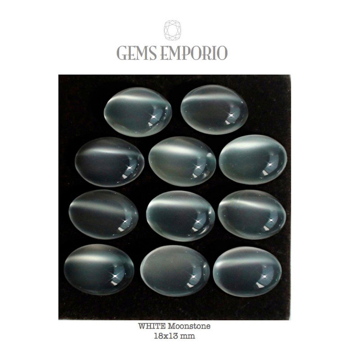 White Moonstone Transparent Material With Cats Eye on Top. - Etsy