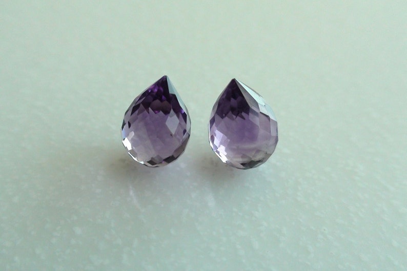 Natural Purple Amethyst Micro Faceted Tear Drops. Size 8.5x5.5 - 10x7 ...