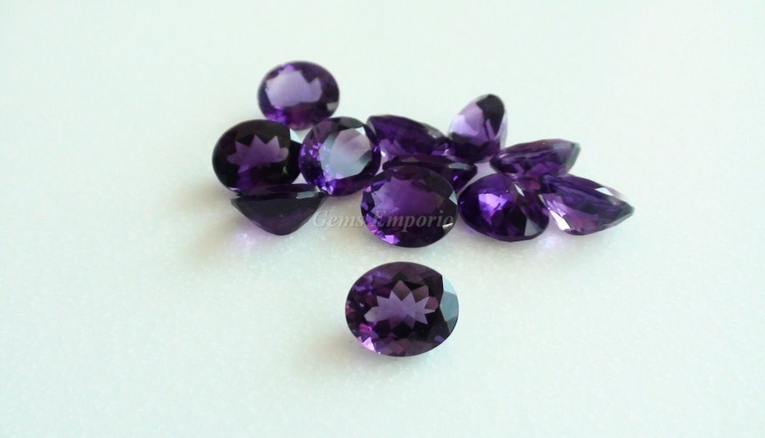 February Birthstone Natural African Amethyst 12x10 - 9x7 MM Faceted ...