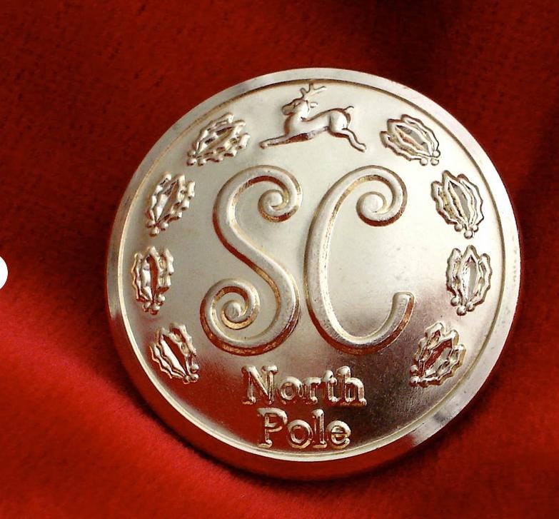 Golden Santa Claus Buttons - Etsy