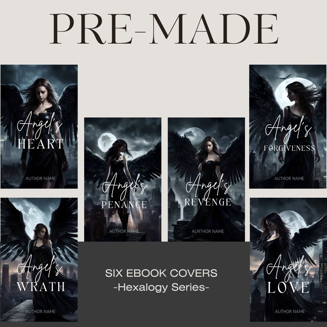 Premade Ebook Covers Black-winged Fallen Angel Fantasy Hexalogy Ebook ...