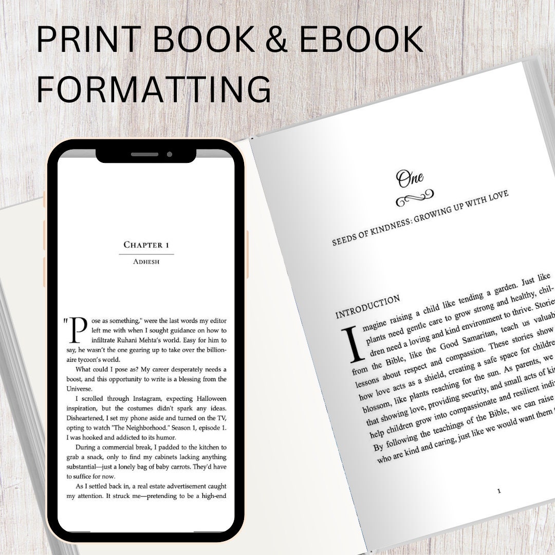 Custom Ebook and Paperback Formatting for KDP and Other Publications - Etsy