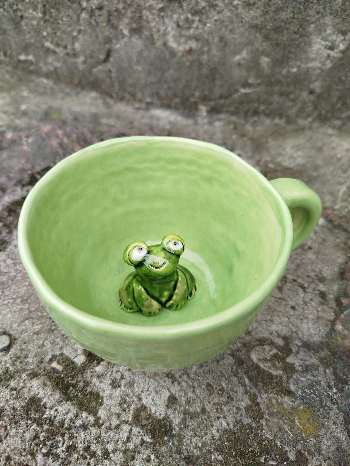 Frog Mug Ceramic , Animal Mug , Mug With Animal Inside, Frog Lowers ...