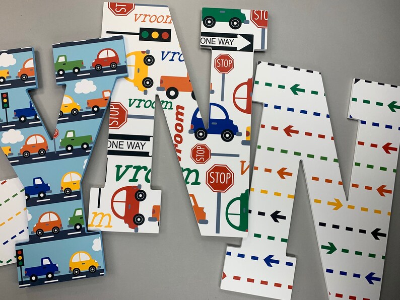 Flynn Boys Car and Truck Letters Transportation Letters - Etsy