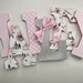 Alivia, Pink and Silver Floral Nursery Letters, Pink and Grey, Girls ...