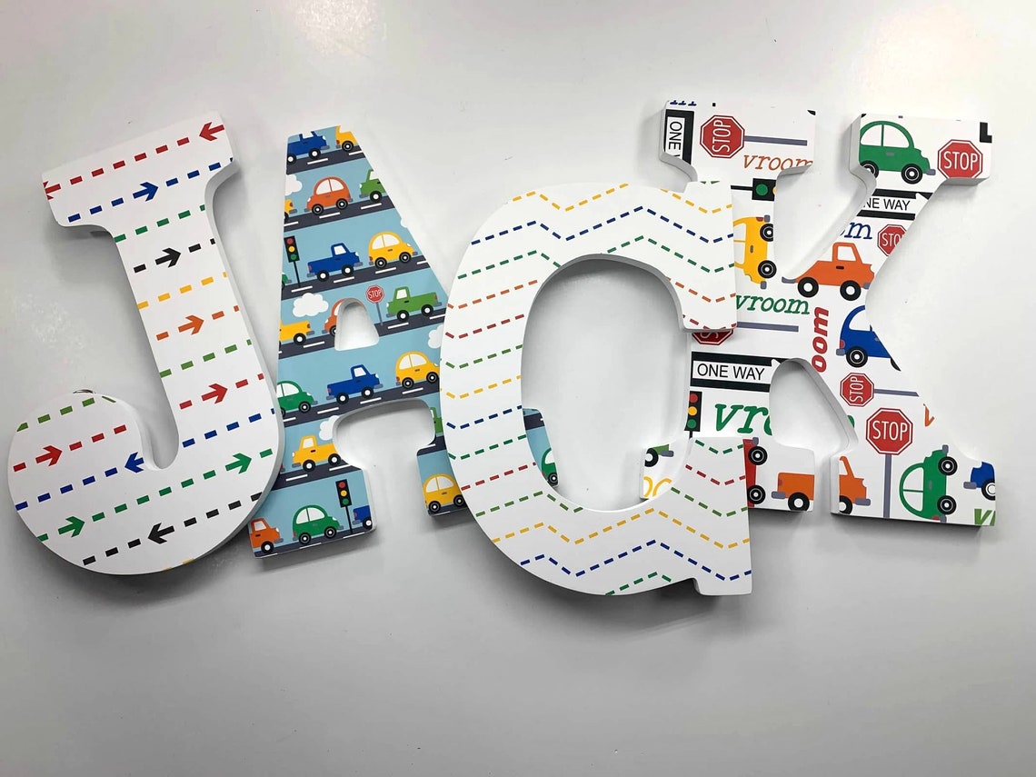 Flynn Boys Car and Truck Letters Transportation Letters - Etsy