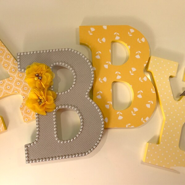 Yellow Gray Nursery - Etsy