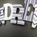 Boys Blue Grey White Room Letters, Boys Blue Grey Nursery Letters, Wall ...