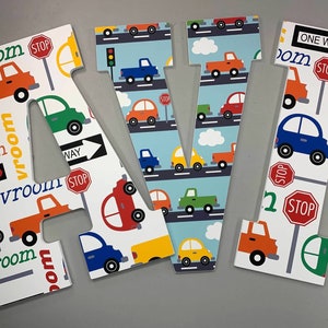 Flynn, Boys Car and Truck Letters, Transportation Letters, Nursery ...