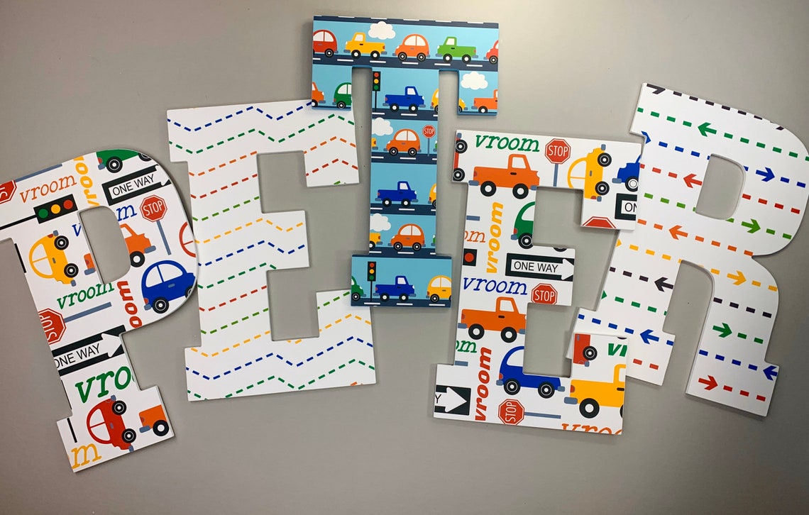 Flynn Boys Car and Truck Letters Transportation Letters - Etsy