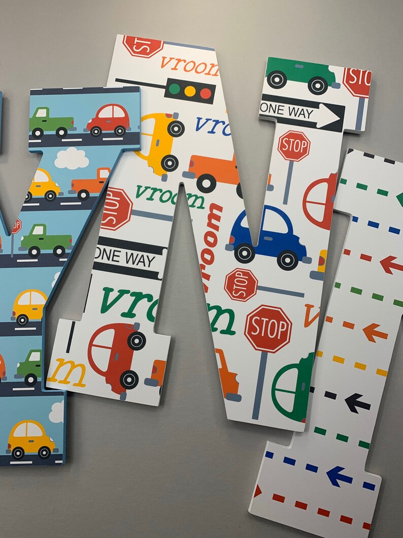Flynn Boys Car and Truck Letters Transportation Letters - Etsy