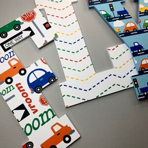 Flynn, Boys Car and Truck Letters, Transportation Letters, Nursery ...