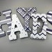 Boys Blue Grey White Room Letters, Boys Blue Grey Nursery Letters, Wall ...