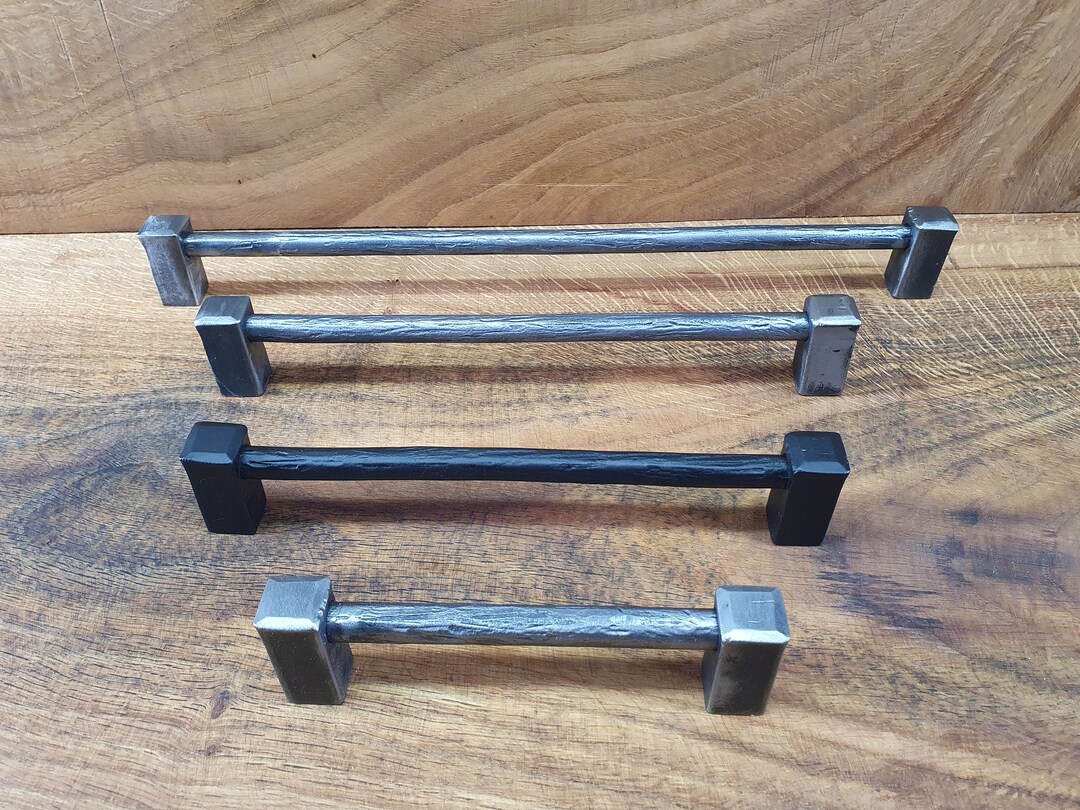 Rustic Forged Wrought Iron Drawer Pulls for Kitchen - Etsy