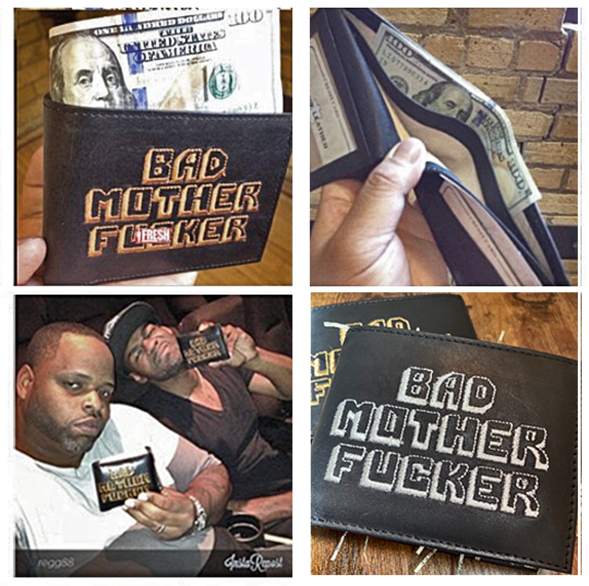 BMF® Wallet PERSONALIZED Initials Bad Mother Fcker 100% | Etsy