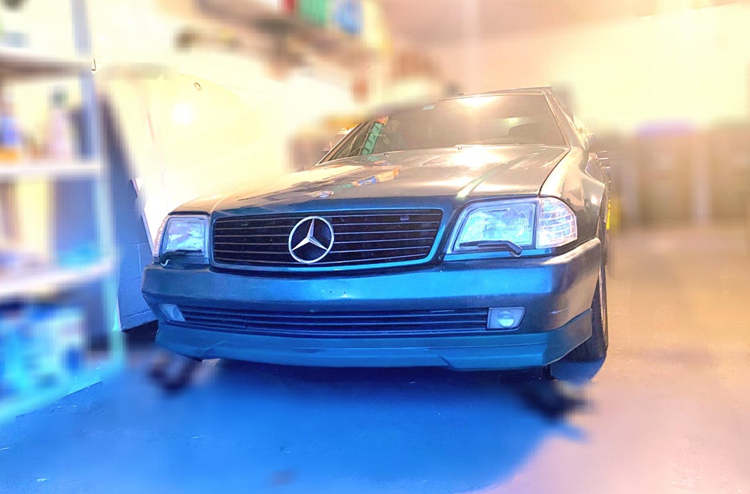 R129 Mercedes 1990-1995 Front Chin Lip Spoiler Kit - Style A for Pre ...