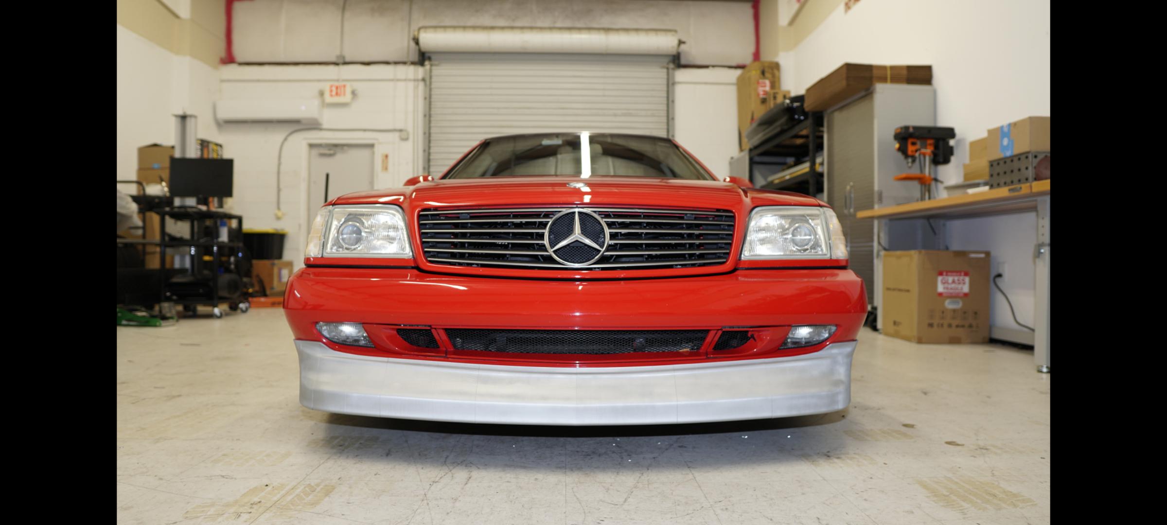 FLS-C R129 Mercedes 1996-2002 Sport Bumper Chin Lip Spoiler Kit - for ...