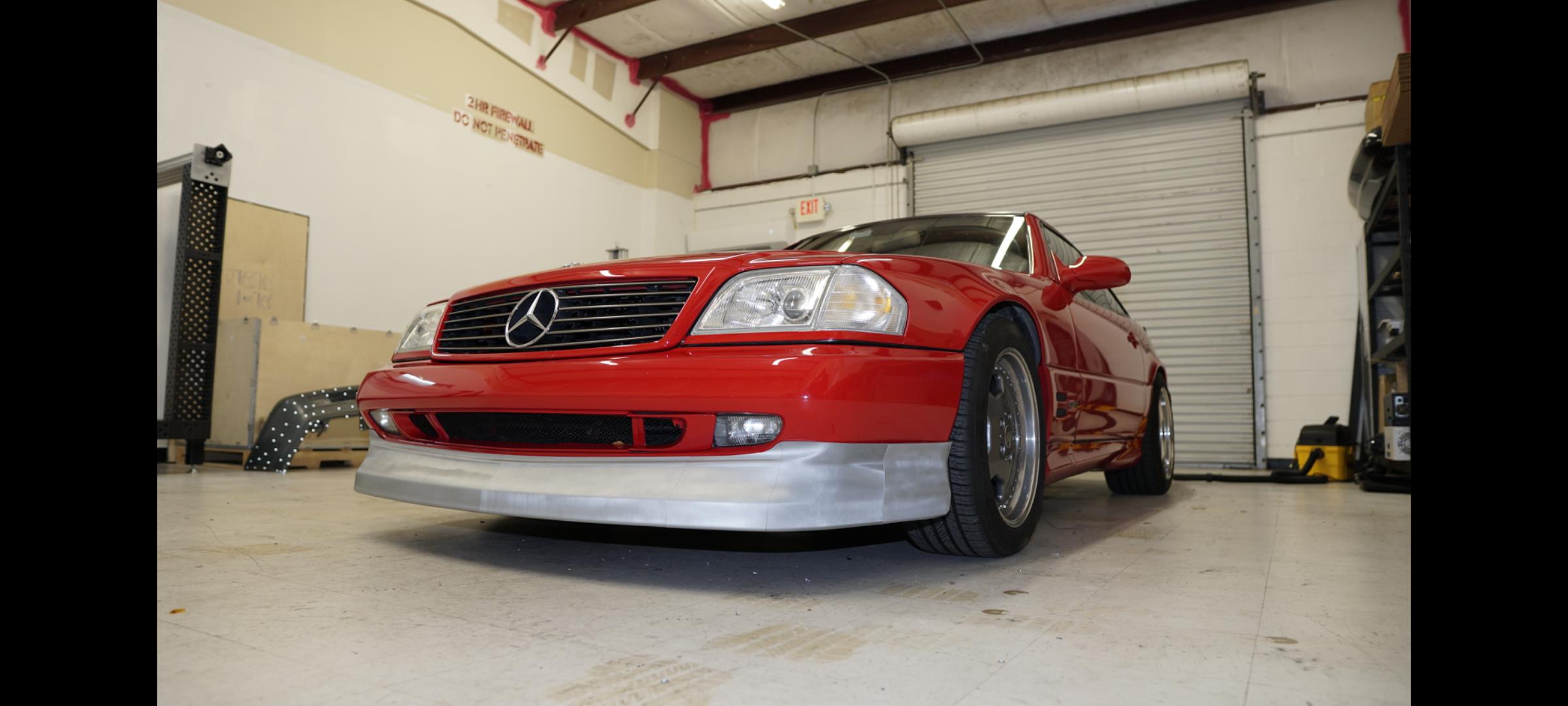 FLS-C R129 Mercedes 1996-2002 Sport Bumper Chin Lip Spoiler Kit - for ...