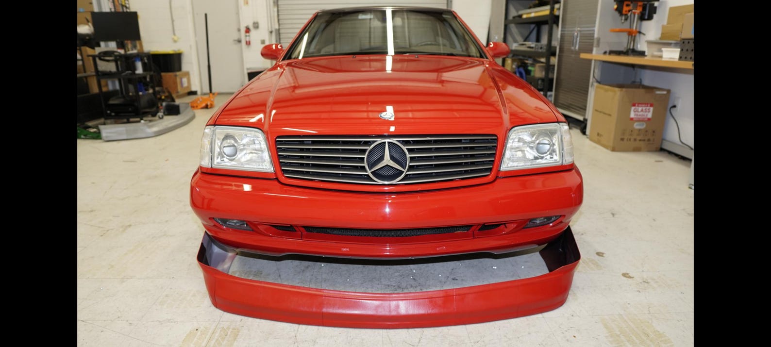 FLS-B R129 Mercedes 1996-2002 Sport Bumper Chin Lip Spoiler Kit - for ...