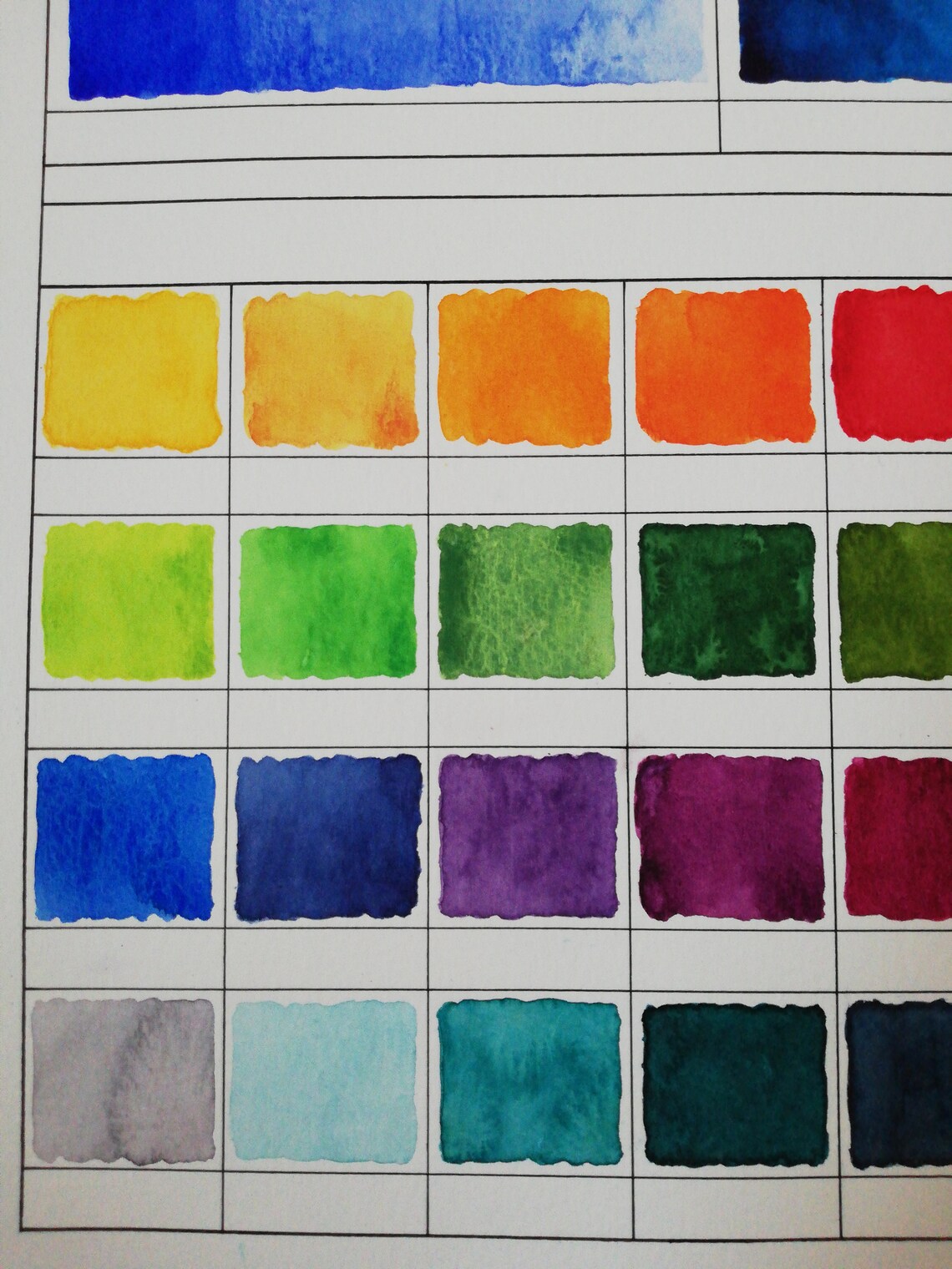 Daniel Smith WATERCOLOR PALETTE Palette Print Color Chart - Etsy