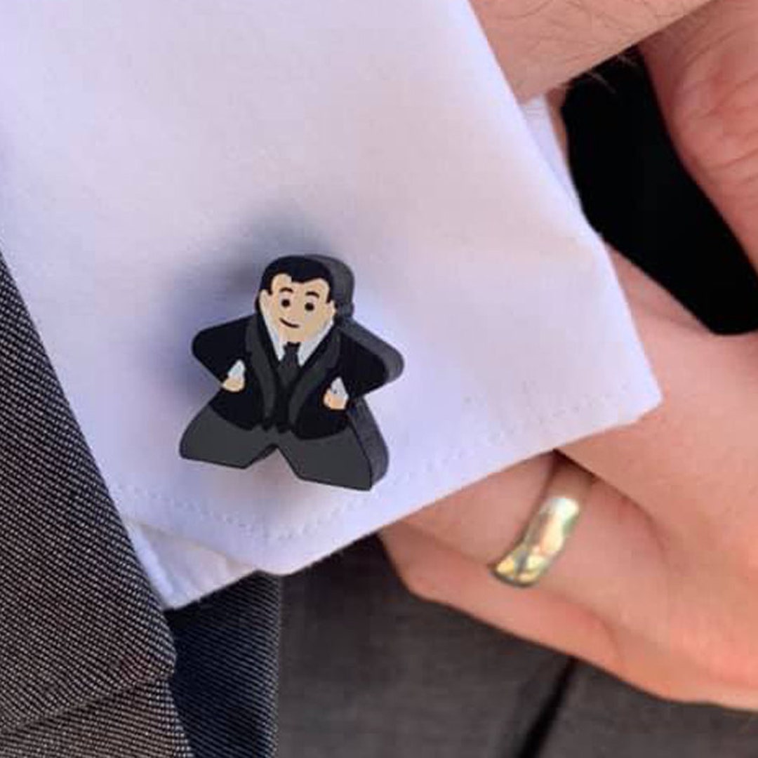 Wedding Bride and Groom Meeple Cufflinks - Customised Board Game ...