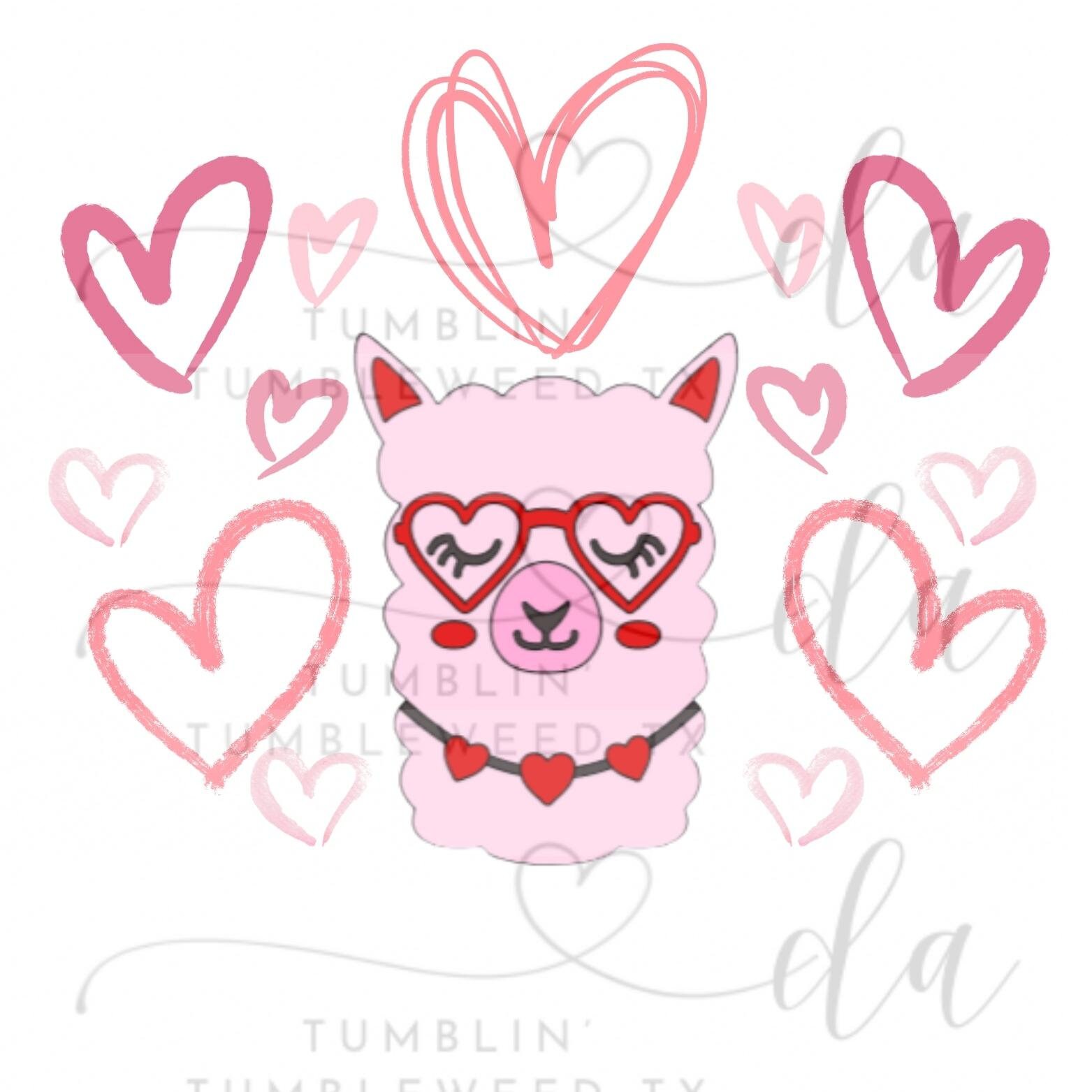 Lama Love Hearts Png Lama Png Valentine's Png Valentine's Day Png St ...