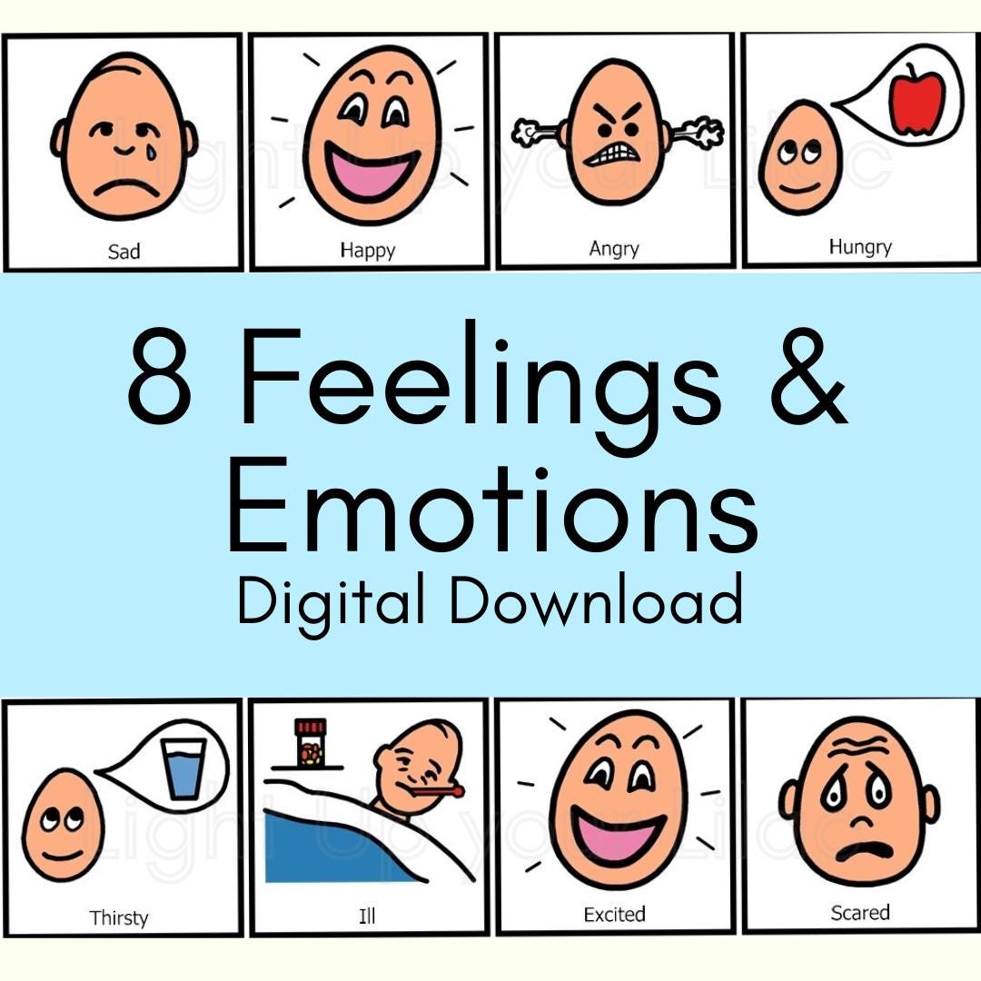 8 Feelings and Emotions Board - Etsy