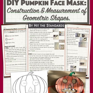 Pumpkin Mask Template, Printable Pumpkin Template, Halloween Mask ...