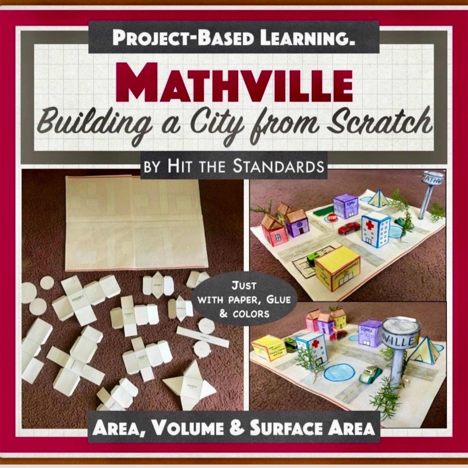 MATHVILLE, School Math Project, Printable Math Project, Math Activity ...