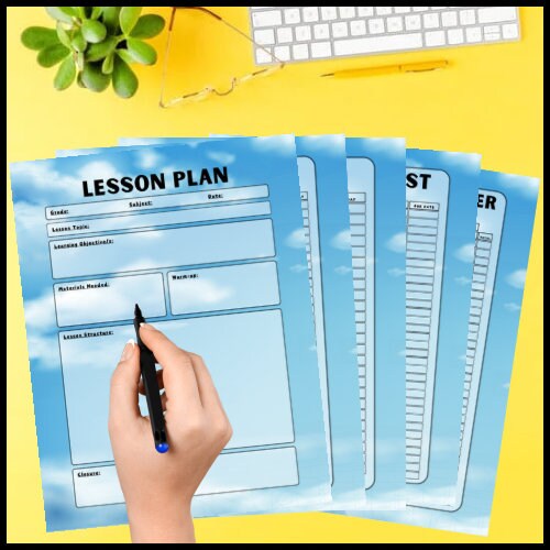 Teacher Templates 10 Back to School Resource Lesson Planners Daily ...