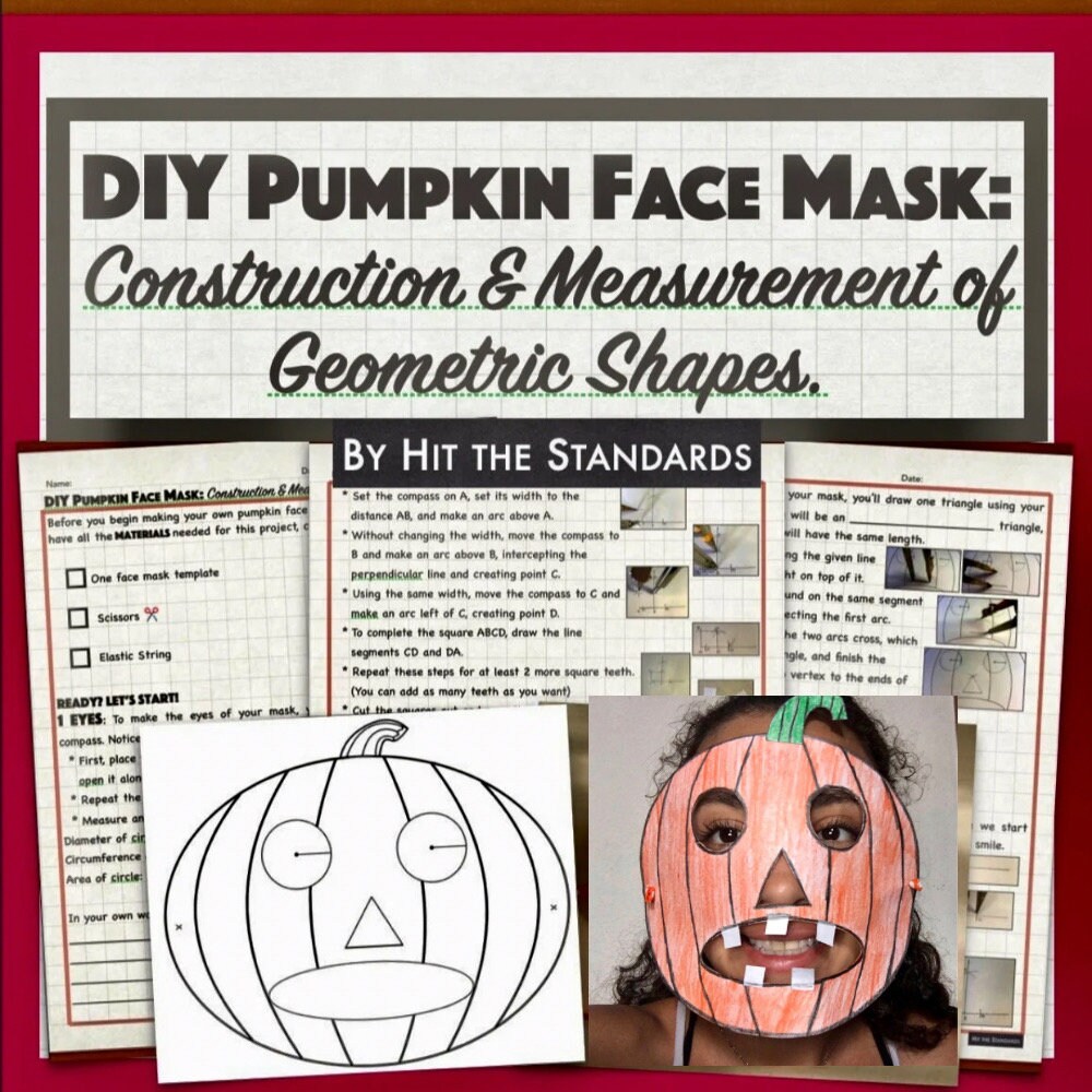 Pumpkin Mask Template, Printable Pumpkin Template, Halloween Mask ...
