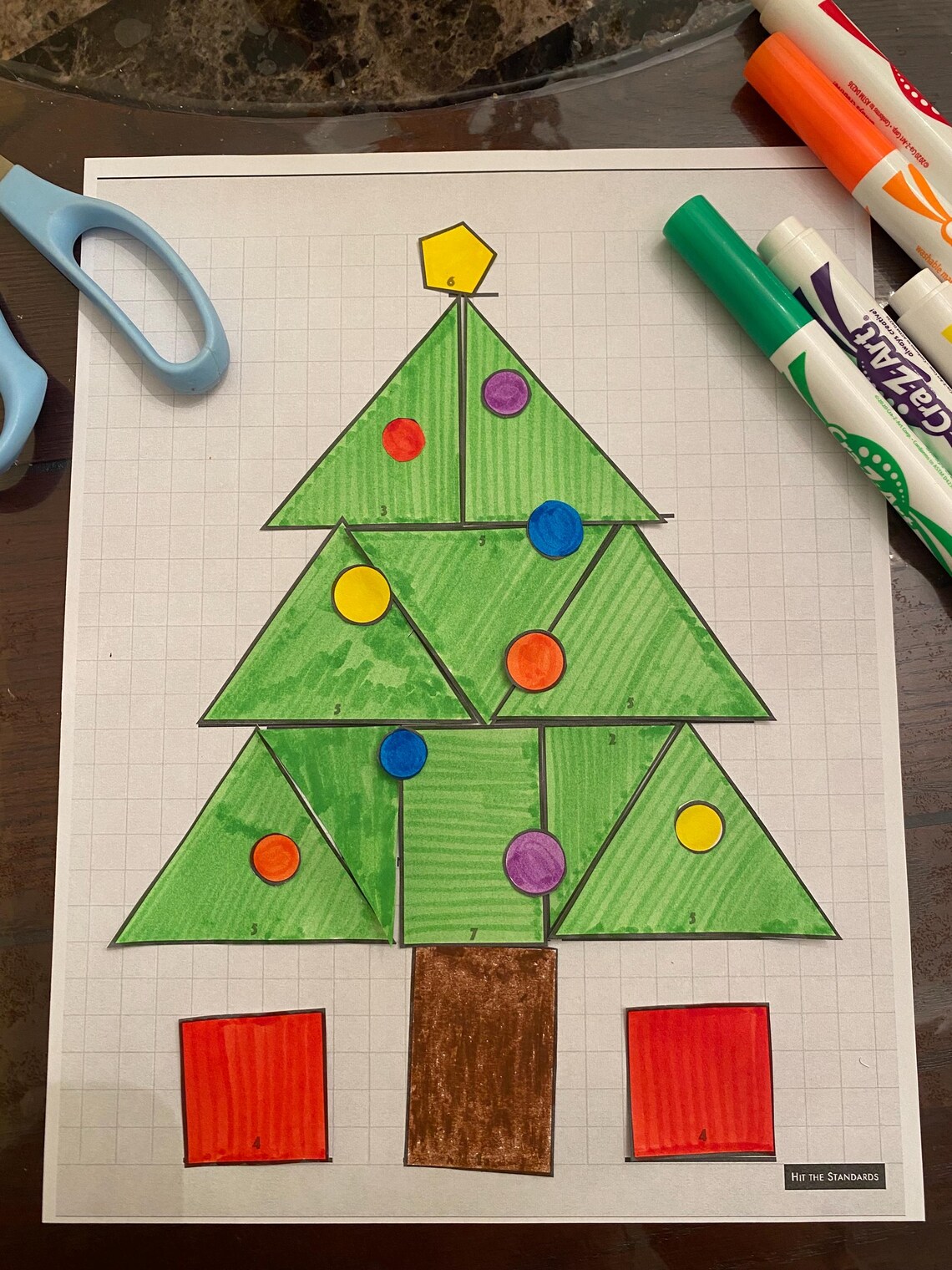 Geometree Christmas Craft for Kids School Project Educational Christmas ...