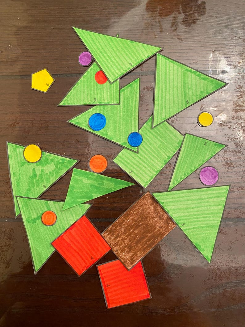 Geometree Christmas Craft for Kids School Project Educational Christmas ...
