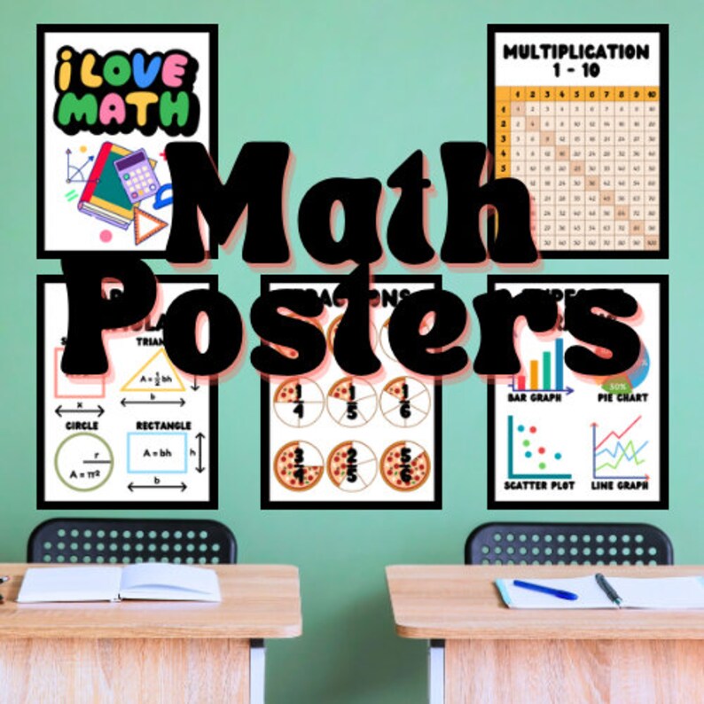 Math Posters for Classroom Decoration Back to School Teacher Resource ...