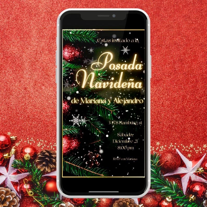 Video Invitation Posada Navideña, Invitacion Posada Navideña, Christmas ...