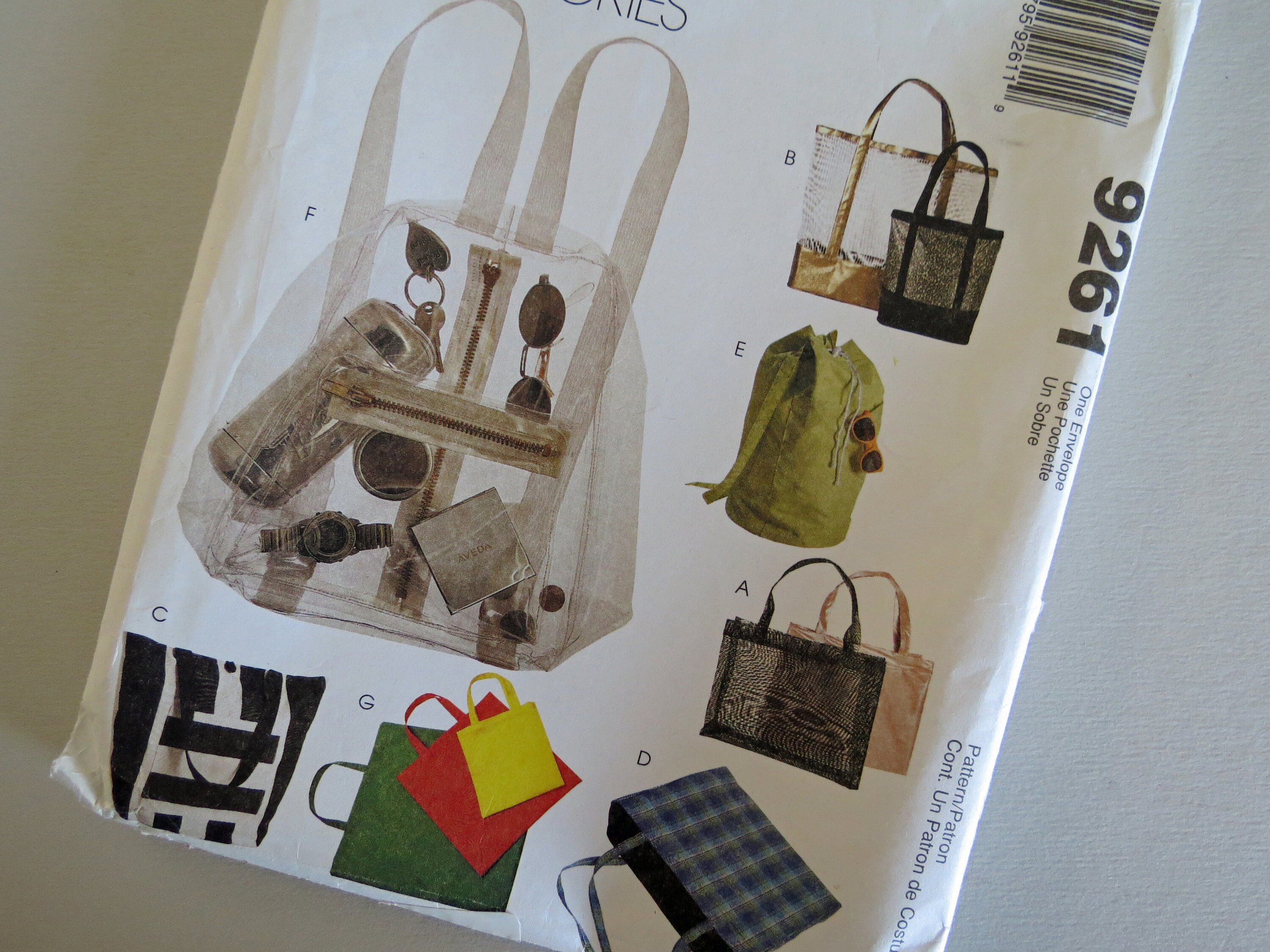 Buy Tote Bags and Backpacks Pattern Mccall's Fashion Accessories ...