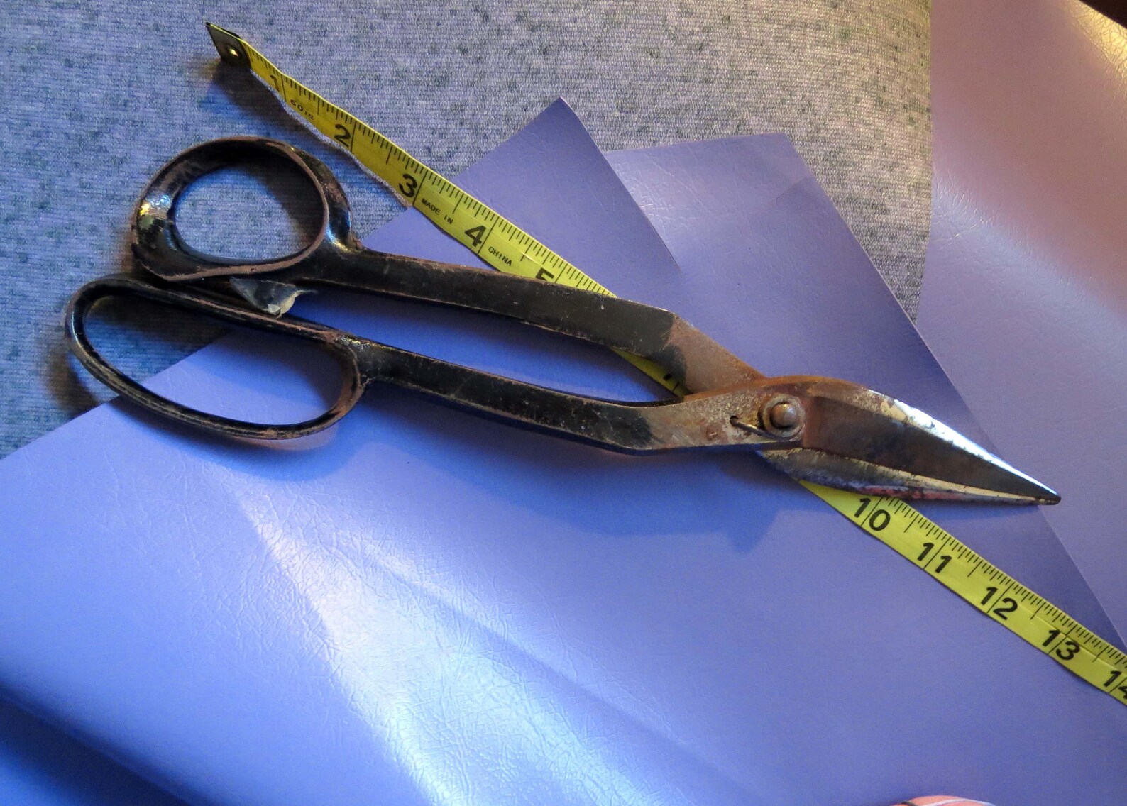 Mid Century Large Tin Snips Vintage Metal Shears Industrial Collectible ...