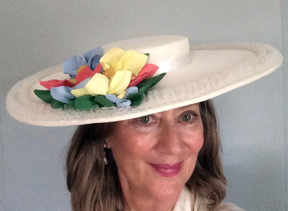 Sombrero de diseñador Sombrero formal de mujer Sombrero floral - Etsy ...