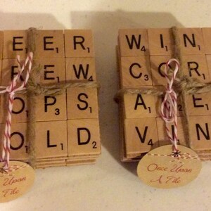 Coffee Themed Scrabble Tile Coasters - Etsy