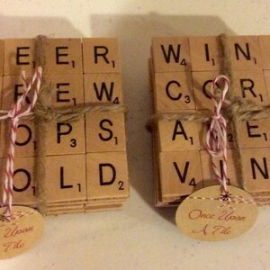 Beer Themed Scrabble Tile Coasters Set/4 - Etsy